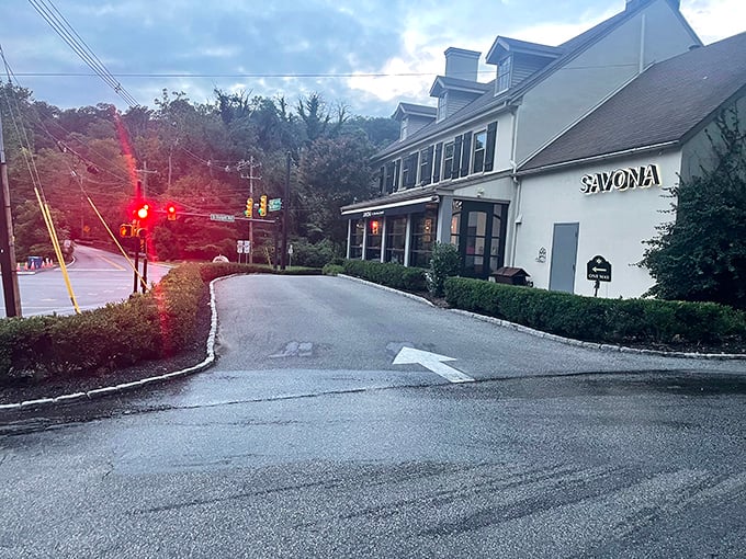 As dusk settles over Savona, the building glows with promise&mdash;a beacon for those seeking culinary adventure in suburban Pennsylvania.