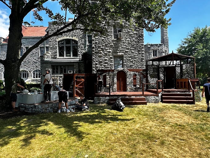 Even castles need a backyard. This outdoor space has hosted everything from medieval-themed parties to modern-day school events.