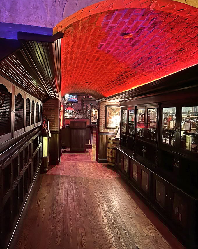 Follow this hallway like Dorothy following the yellow brick road, except instead of the Wizard, you'll find perfectly aged beef.