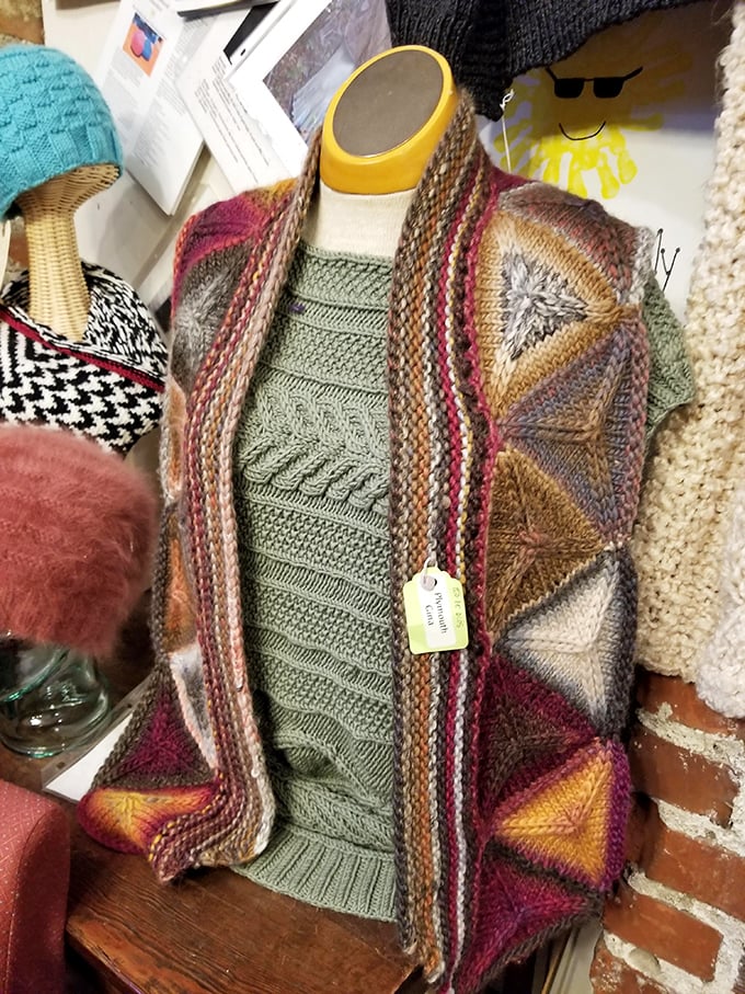 Charming clothing adorn this vintage wonderland. Like a movie set from another era, the facade hints at the historical rabbit hole waiting inside.