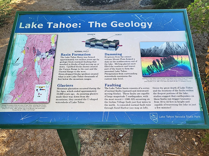 Geology lesson with a view! Where science and scenery collide to remind you that Tahoe's beauty was millions of years in the making.