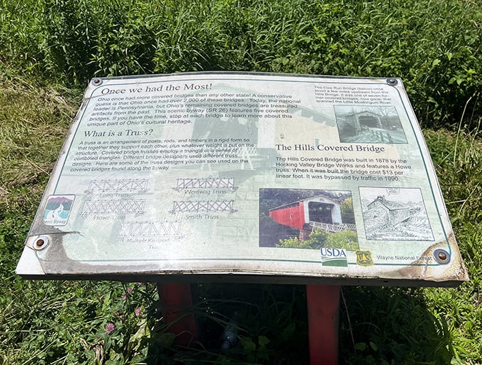 The information board offers context to your adventure—because even the most beautiful historic sites come with a backstory worth knowing.