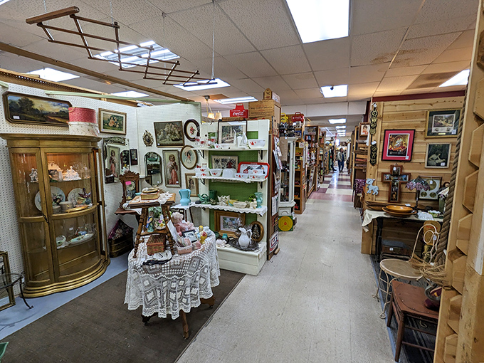 Every booth tells a different story. This corridor of curated collections feels like walking through the memories of a hundred Wisconsin families.