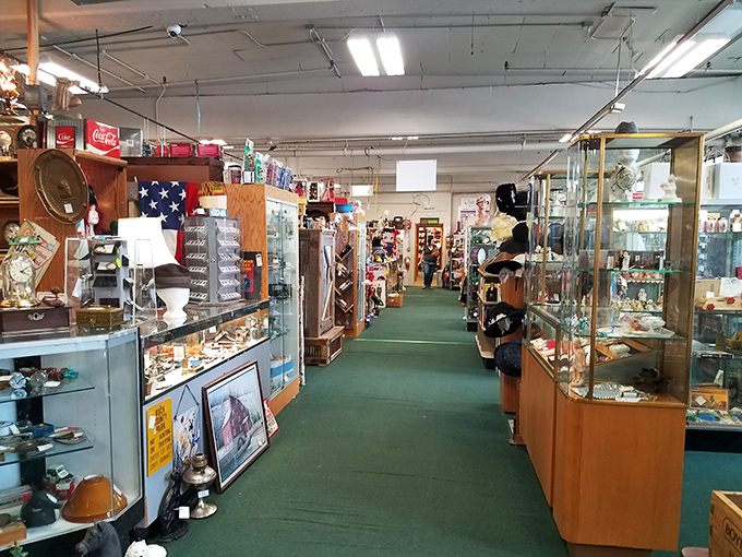 Display cases stretching into infinity, each one a museum where, unlike actual museums, you can take the exhibits home if your wallet agrees.