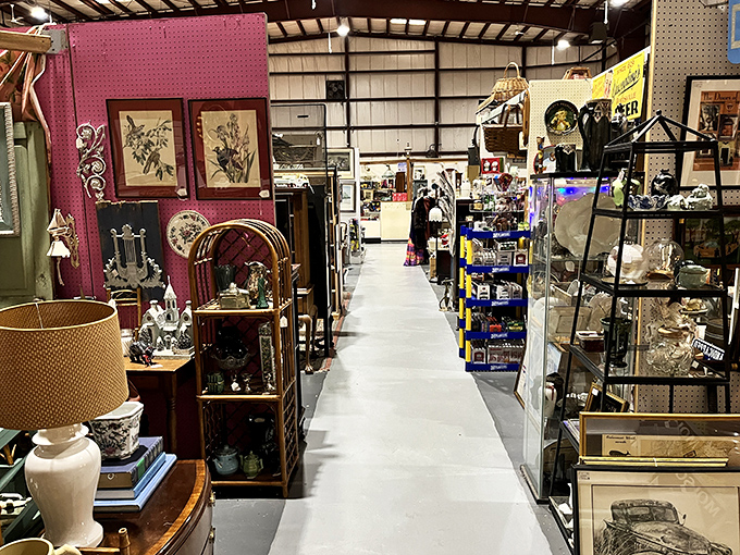 Every booth creates its own little world of wonder. Walking these aisles is like channel-surfing through the best decades of American design.