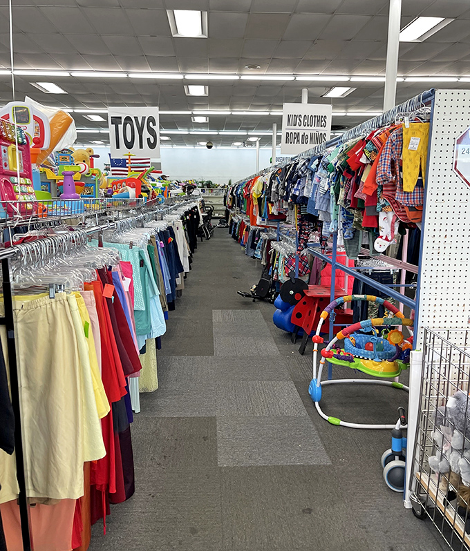 Kid's clothes and toys where growth spurts meet budget-friendly solutions. Parenting hack: they outgrow everything anyway!