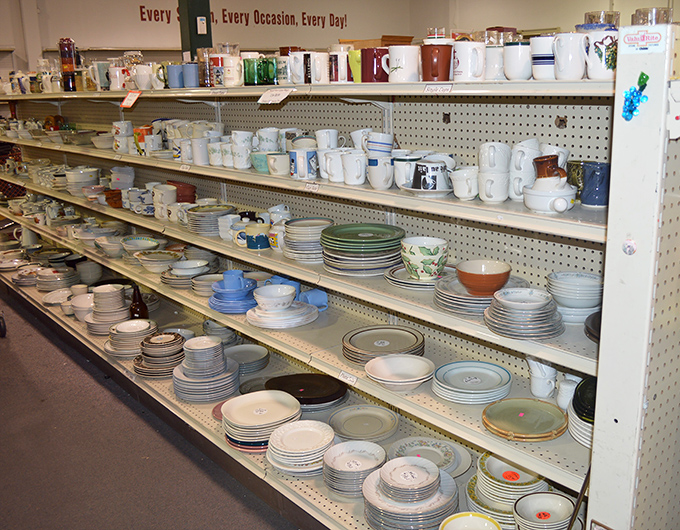 "Every Season, Every Occasion, Every Day" &ndash; the dishware section offers everything from everyday plates to special occasion serving pieces at prices that make sense.