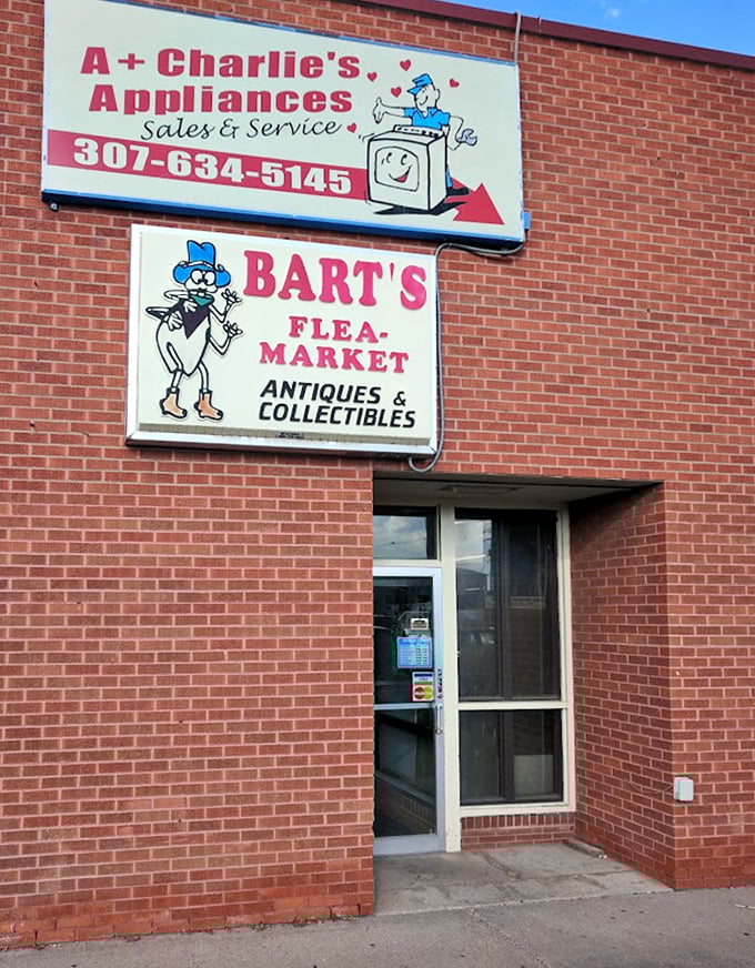The unassuming brick exterior belies the wonderland within &ndash; Bart's sign promises treasures, and boy does it deliver.