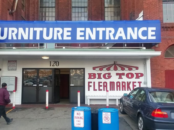 The unassuming entrance to wonderland. Behind these doors lies 60,000 square feet of treasures just waiting to be discovered.