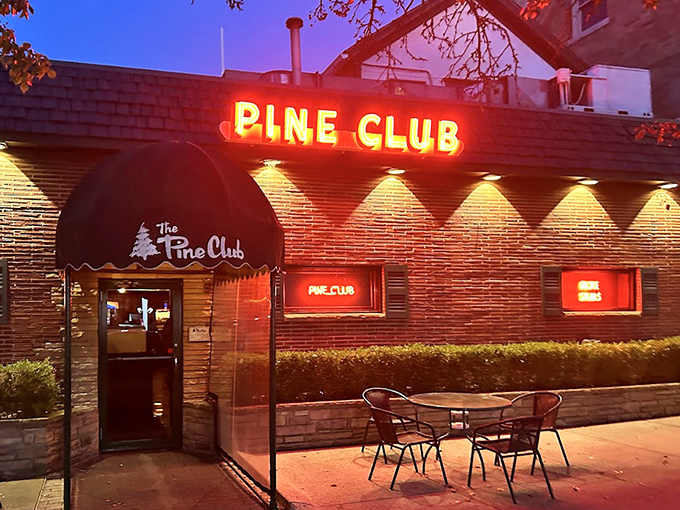When the neon glows at dusk, The Pine Club transforms into Dayton's most inviting beacon of beef and bliss.
