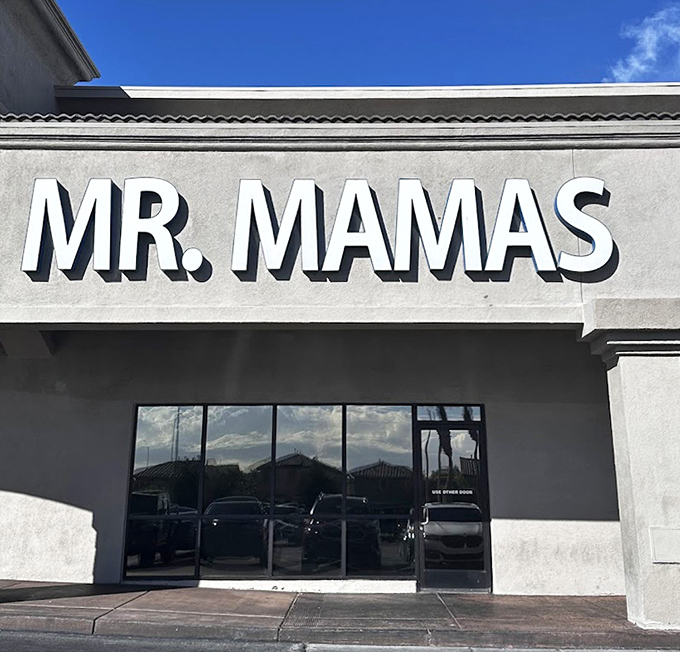 The bold signage against the desert sky announces what Vegas insiders already know: breakfast magic happens here.