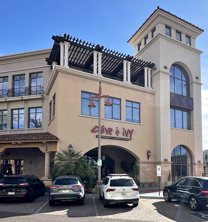 The architectural details whisper "European getaway" while the Arizona palm trees remind you that paradise is actually right here at home.