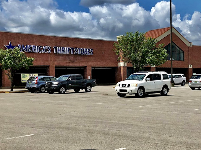 Blue skies and bargains await! The exterior might be modest, but inside this brick building, shopping miracles happen daily for the budget-conscious Alabamian.