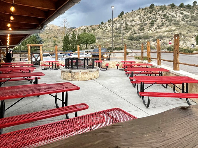 Outdoor dining with mountain views &ndash; because great barbecue deserves great scenery, and Colorado delivers on both counts.