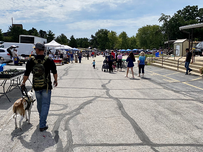 Even four-legged friends join the treasure hunt, as this market welcomes everyone searching for that perfect something they didn't know they needed.