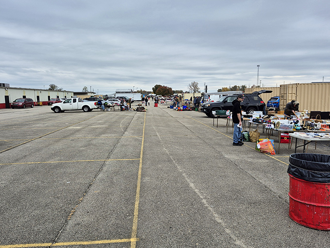 The outdoor market expands on fair-weather days, with vendors setting up shop directly from their vehicles&mdash;true entrepreneurial spirit in action!
