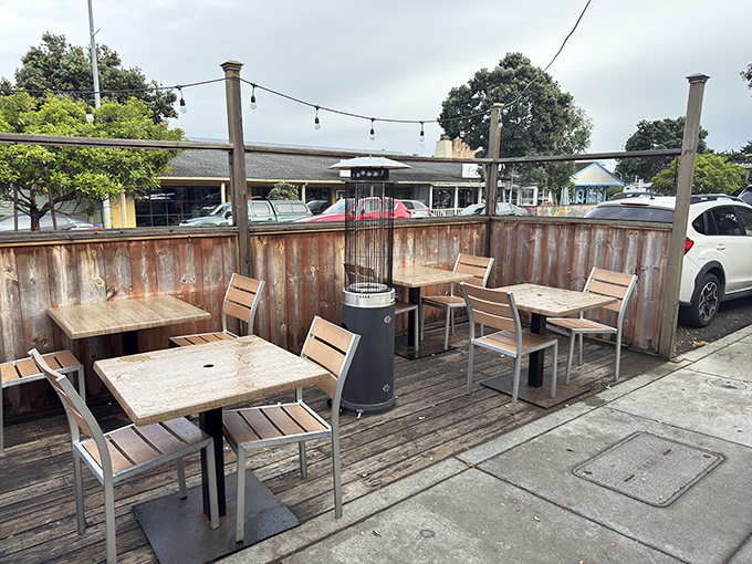 The outdoor patio offers a taste of coastal living with your meal. Ocean breezes included at no extra charge.