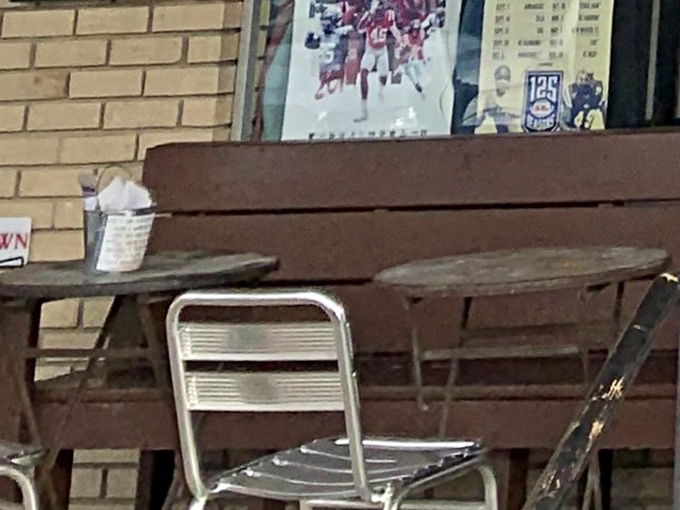 Outdoor seating for those who believe fresh air is the secret ingredient that makes everything taste better, especially when paired with Southern hospitality.