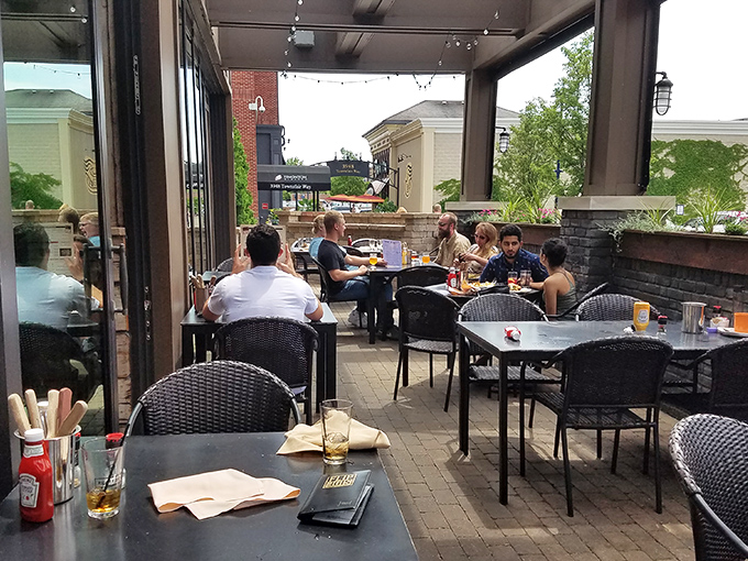 The outdoor patio offers a perfect perch for people-watching while you contemplate ordering seconds &ndash; summer evenings were made for this.