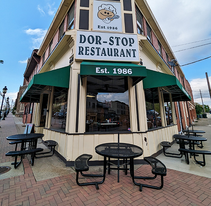 Outdoor seating for those who like their coffee with a side of people-watching. These sidewalk tables offer front-row seats to Dormont's morning parade of characters. 