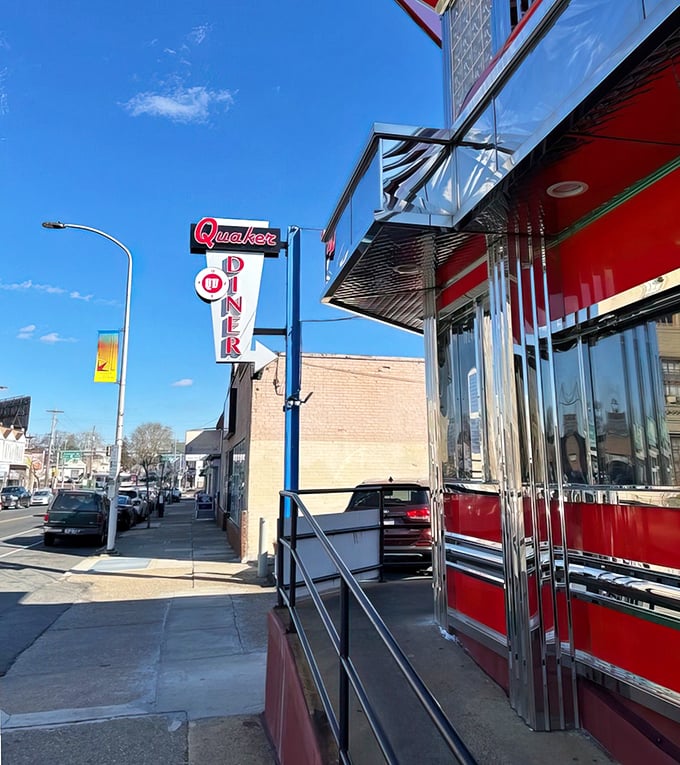 From the sidewalk perspective, the diner beckons with promises of comfort food and conversation &ndash; Philadelphia's living room with better coffee.
