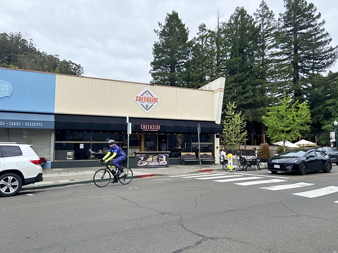 Nestled against the backdrop of Marin's signature redwoods, Creekside's location reminds you that great pizza can be found in the most beautiful settings.