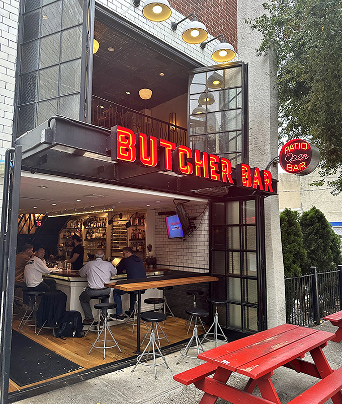 When the weather cooperates, the garage-style windows open to create an indoor-outdoor experience that's pure Philadelphia perfection.