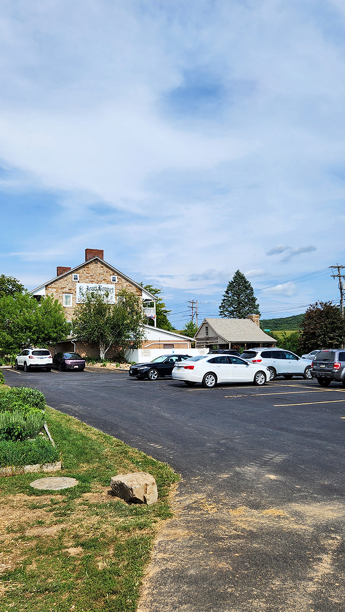 The exterior maintains its historic character while welcoming modern travelers seeking an authentic experience and exceptional food.