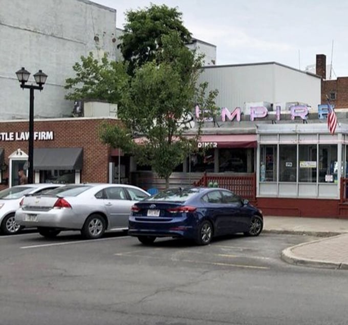From this unassuming parking spot, you're just steps away from pancakes that will ruin all other pancakes for you forever.