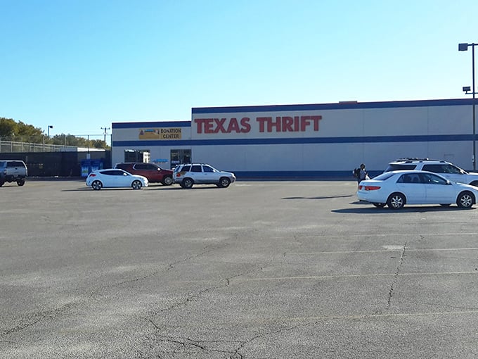 The unassuming exterior of Texas Thrift Windcrest belies the vast wonderland of treasures waiting inside for adventurous shoppers.