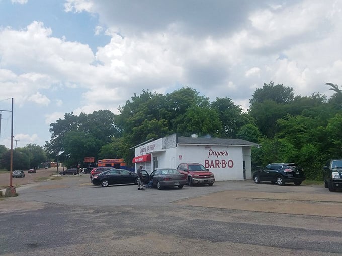 The parking lot tells the story&mdash;cars from all walks of life gathered in barbecue democracy. Great food brings everyone to the same table.