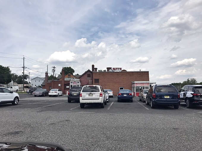 A packed parking lot is the surest sign of greatness—cars gathered like faithful worshippers at the church of deep-fried deliciousness.