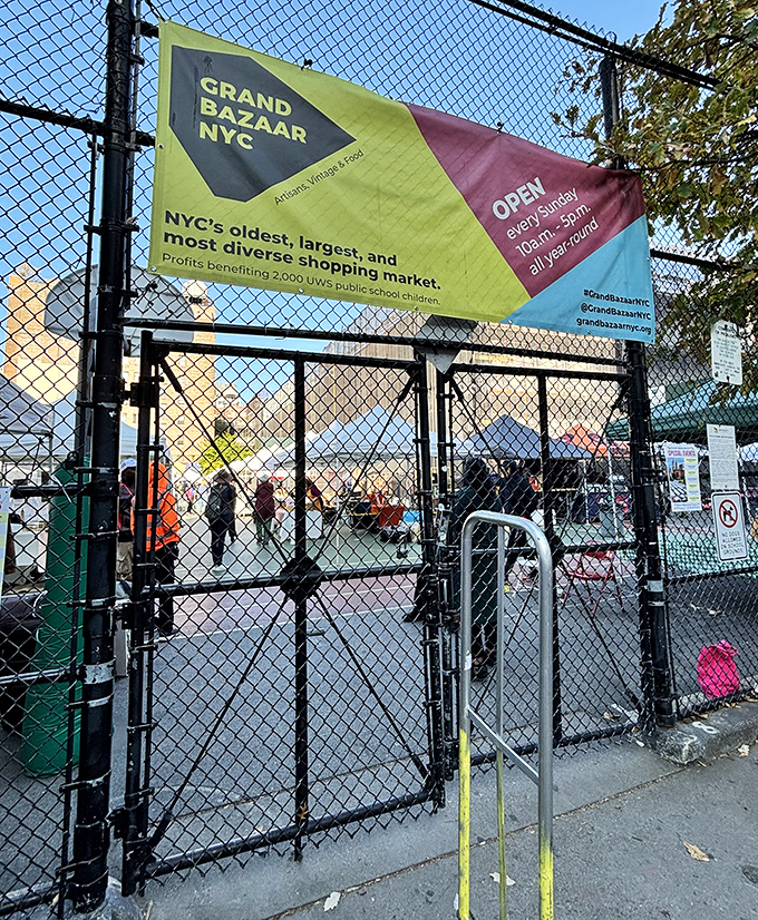 The gateway to Grand Bazaar NYC promises treasures beyond. Like Narnia for vintage enthusiasts, but with better food options and no talking lions.