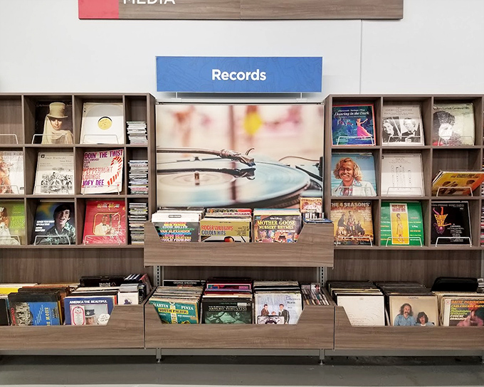 Vinyl enthusiasts, rejoice! The record section offers nostalgic treasures that Spotify playlists simply can't replicate.