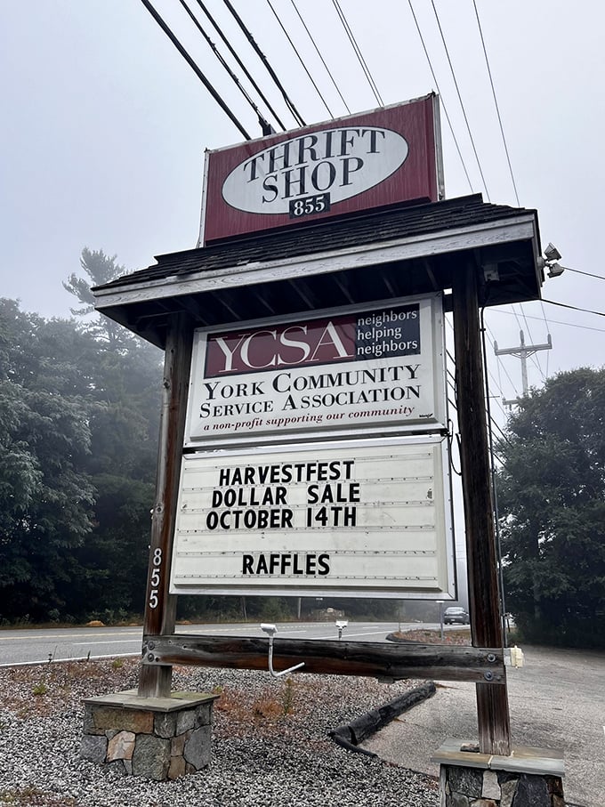 The sign says "Thrift Shop" but should read "Treasure Emporium." YCSA's motto of "neighbors helping neighbors" proves that doing good looks good too.