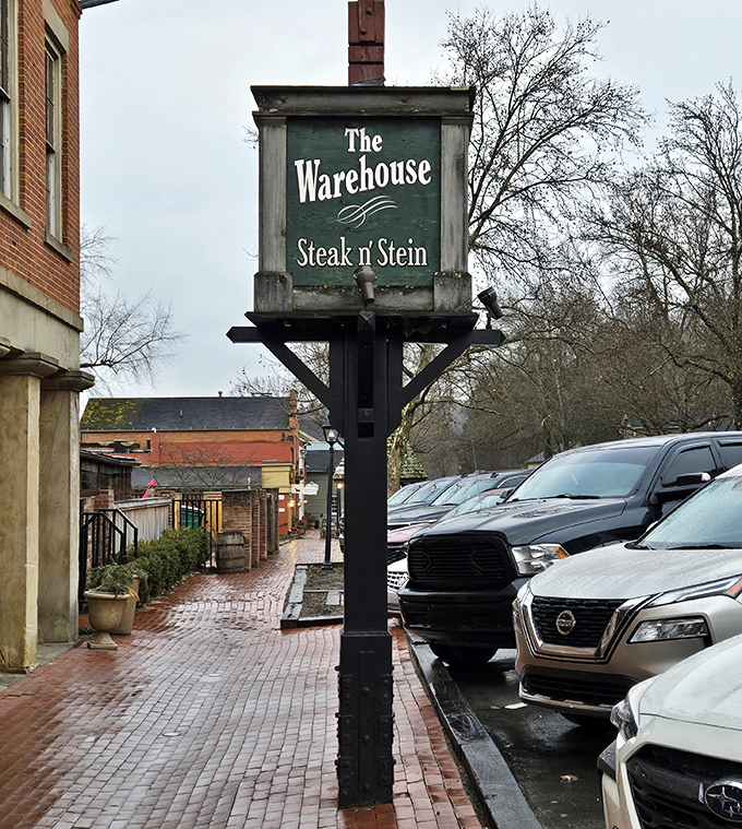 The sign promises "Steak n' Stein" &ndash; a combination that has lured hungry travelers off the highway for decades.