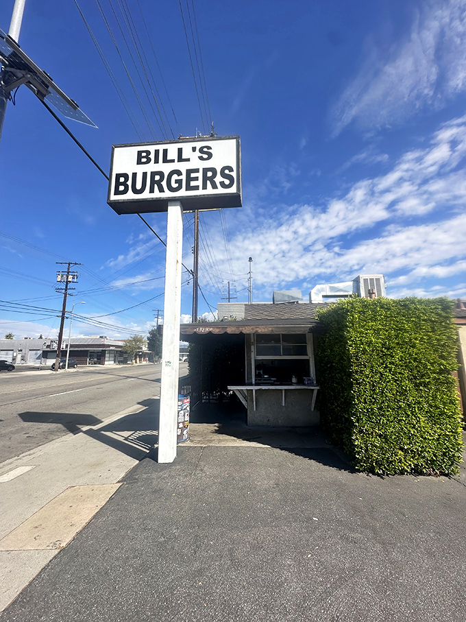 That iconic sign against the blue California sky has guided hungry travelers to burger bliss for generations. A beacon of deliciousness.