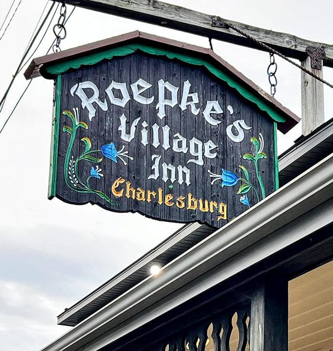 Hand-painted with care, this sign doesn't just mark a restaurant&mdash;it's a beacon for those seeking the authentic supper club experience.