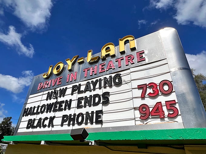 That iconic marquee announcing double features under Florida skies&mdash;Halloween frights and thriller nights all for less than a streaming subscription.