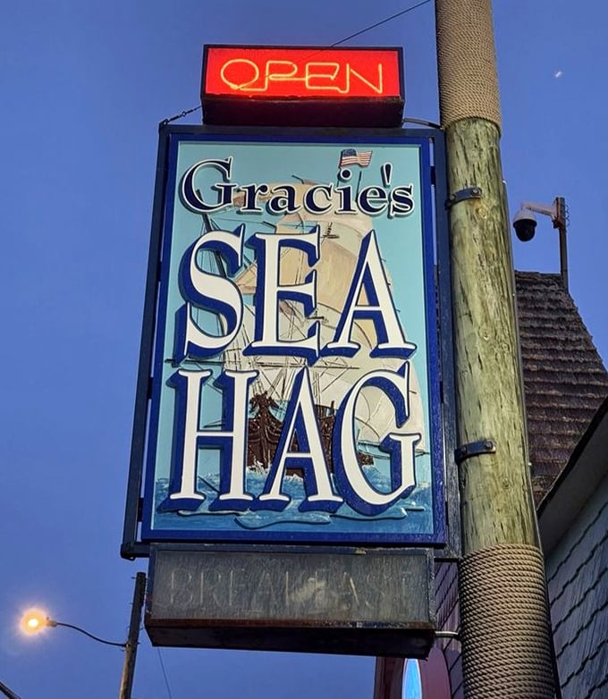 The sign glows like a lighthouse for hungry travelers&mdash;a beacon of fried perfection on the Oregon coast.