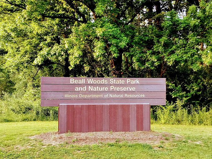 The official welcome sign stands as a humble introduction to an extraordinary place. Like meeting a celebrity who doesn't know they're famous.