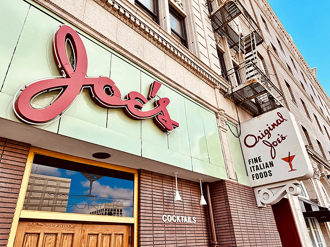 That vintage signage isn't just advertising&mdash;it's a promise that some things, like perfectly executed Italian-American classics, never go out of style.