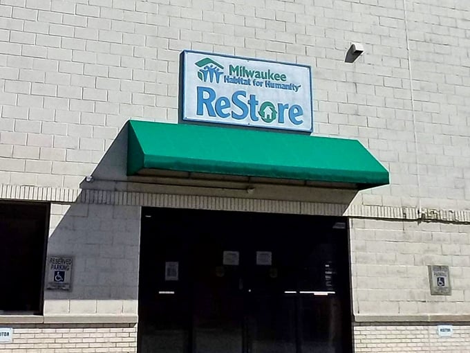 The beacon of bargains&mdash;ReStore's iconic sign welcomes treasure hunters and home improvers alike to this warehouse of wonderful possibilities.