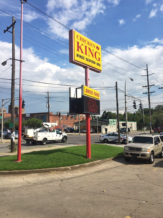 Standing tall and proud, this sign has guided hungry souls to fried chicken salvation for countless meals.