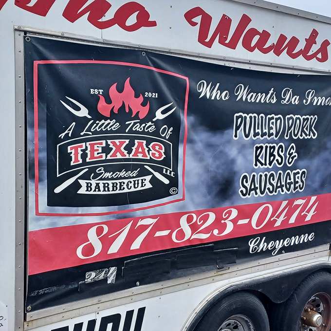 The logo says Texas, but the experience is pure Wyoming. Those flames aren't just decoration&mdash;they're a preview of the fire-kissed goodness inside.