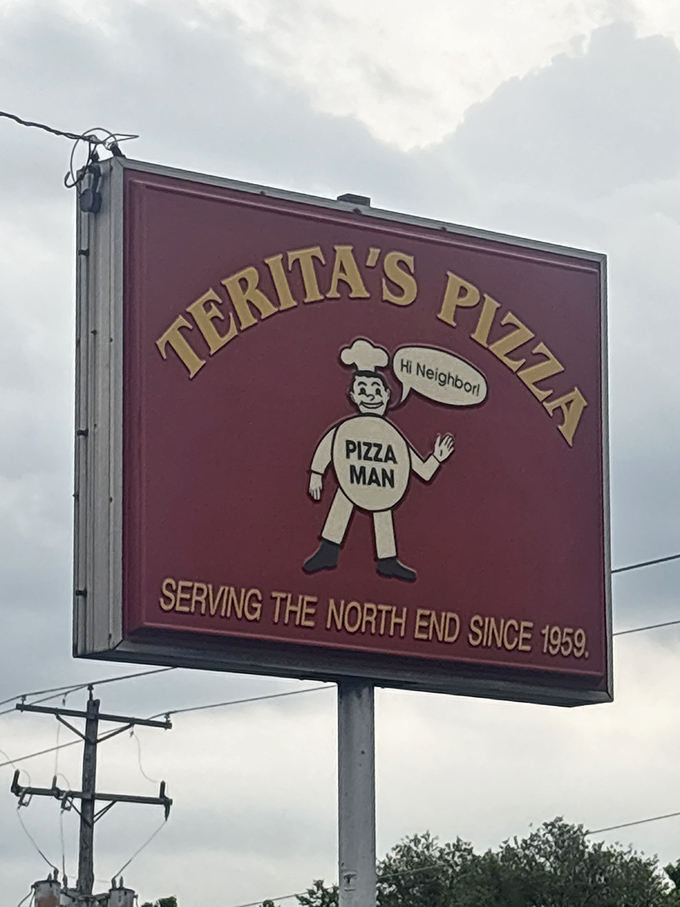 The iconic Terita's sign stands as a beacon of pizza promise. That friendly "Hi Neighbor!" has welcomed Columbus residents since Eisenhower was president.