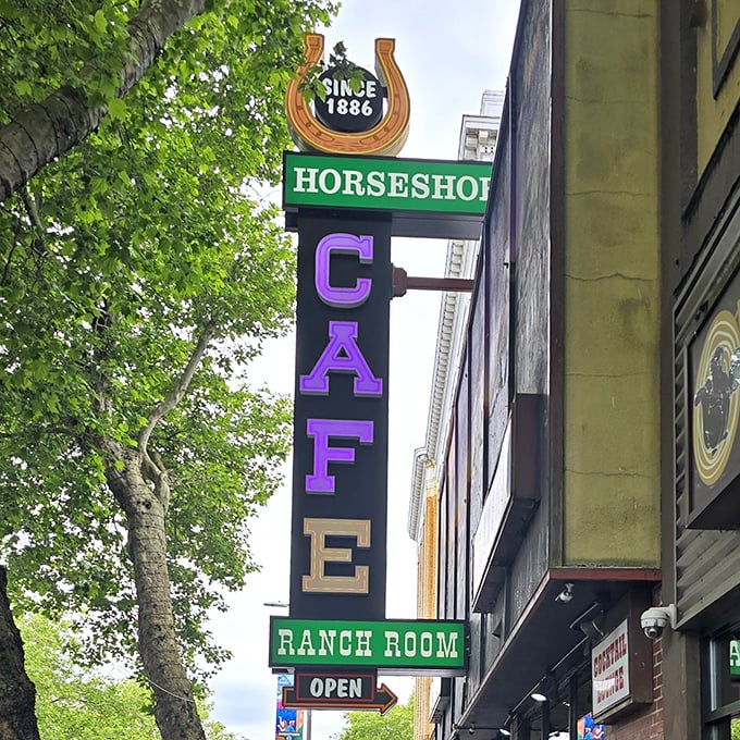 By day or night, that iconic vertical sign stands as Bellingham's beacon of comfort food and hospitality.