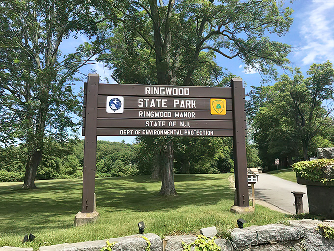 The entrance sign—where your GPS finally stops nagging and your adventure officially begins.