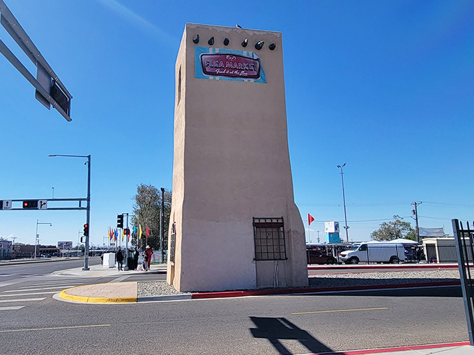 The architectural equivalent of "you are here"&mdash;this distinctive tower stands sentinel over a world of weekend wonders and bargain-hunting adventures.