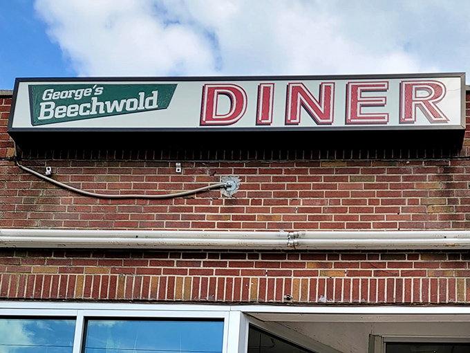 That classic sign doesn't just mark a restaurant—it announces an institution where breakfast dreams come true beneath those iconic letters.